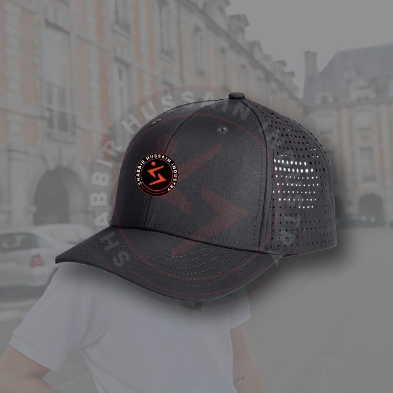 Perforated Cap Black Cap – Shabbir Hussain Ind